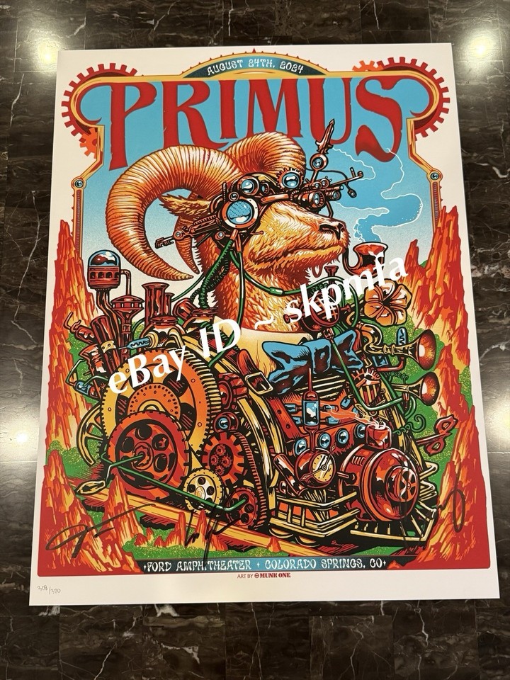 PRIMUS Poster Band Signed 308/370 💯Official Merch Colorado Springs | eBay