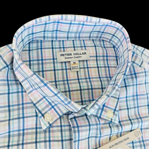 Peter Millar Summer Comfort Button Down Performance Shirt Size Medium $160 | eBay