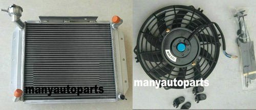 3 rows crossflow alu radiator + fan for MG MGA 1500 1600 1622 DE LUXE ...