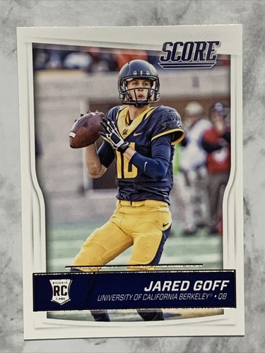 Jared Goff ROOKIE Card 🔥 2016 Score RC Detroit Lions QB 🔥 Mint! FREE ...