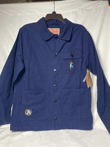 NWT Brooklyn Cloth Shroom Shacket Overshirt Jacket Blue with Mushroom S ...