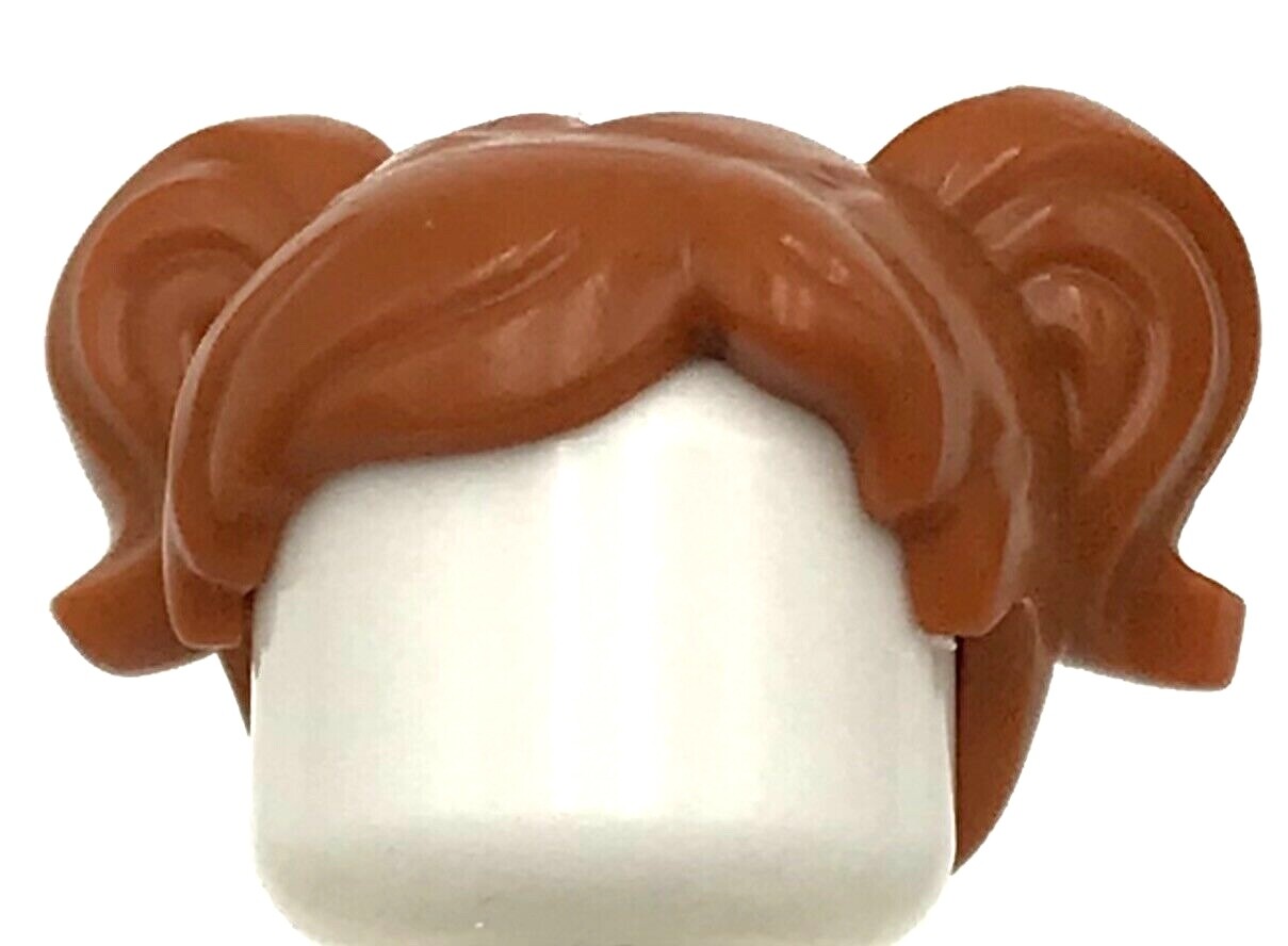 Lego New Dark Orange Minifigure Hair Short Parted with Two Pigtails ...