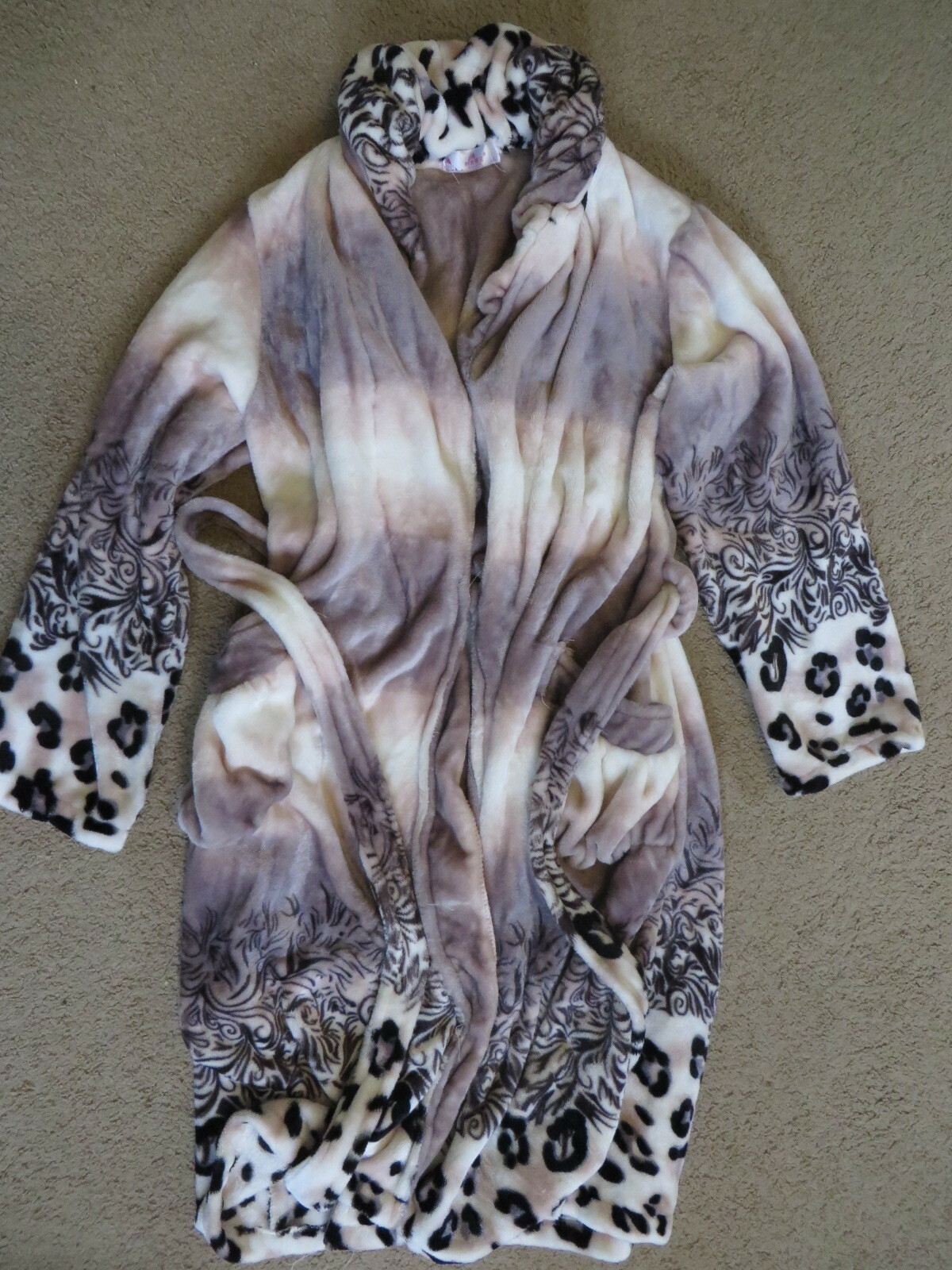 SUPER SOFT Shishangyalan cheetah+pattern natural print robe - womens 4 ...
