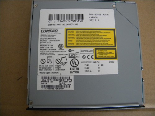 COMPAQ E500 - 168003-336 8X CD DVD-ROM DRIVE MODEL DRN-8080B | eBay