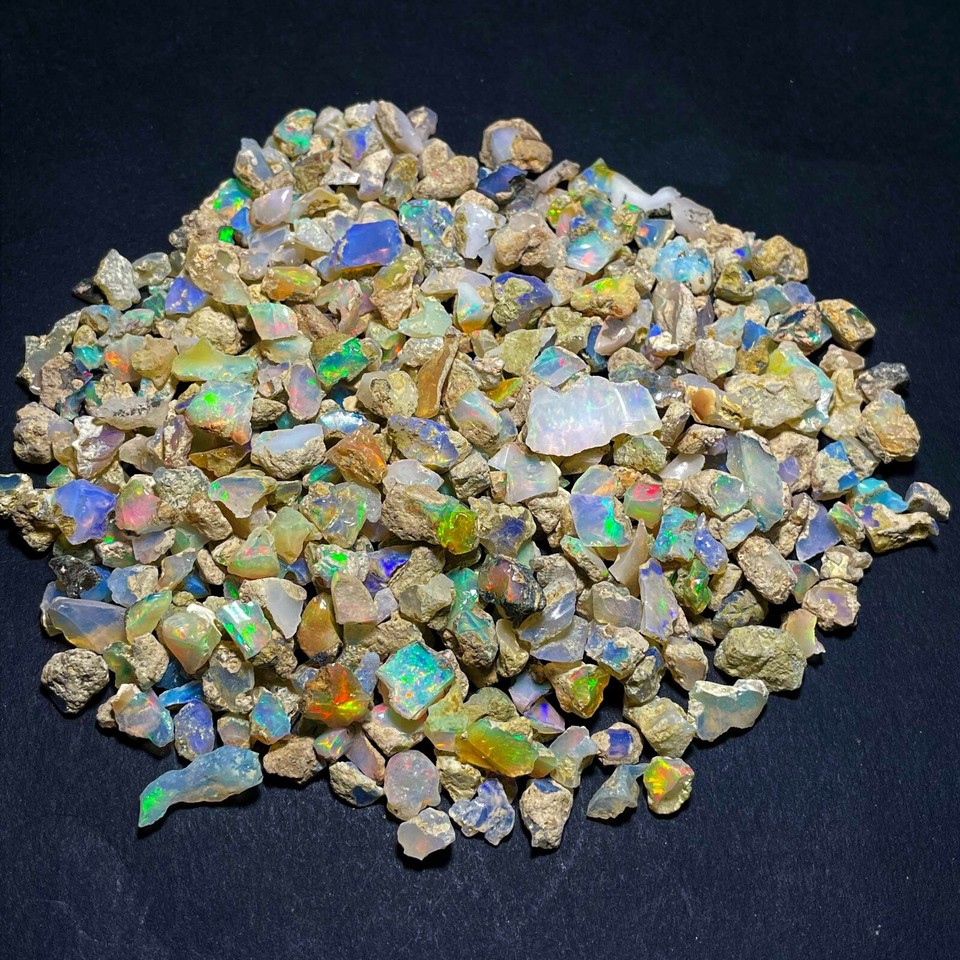 Natural Ethiopian Multi Fire Opal Rough Loose Gemstone Lot 50 CT Opal ...