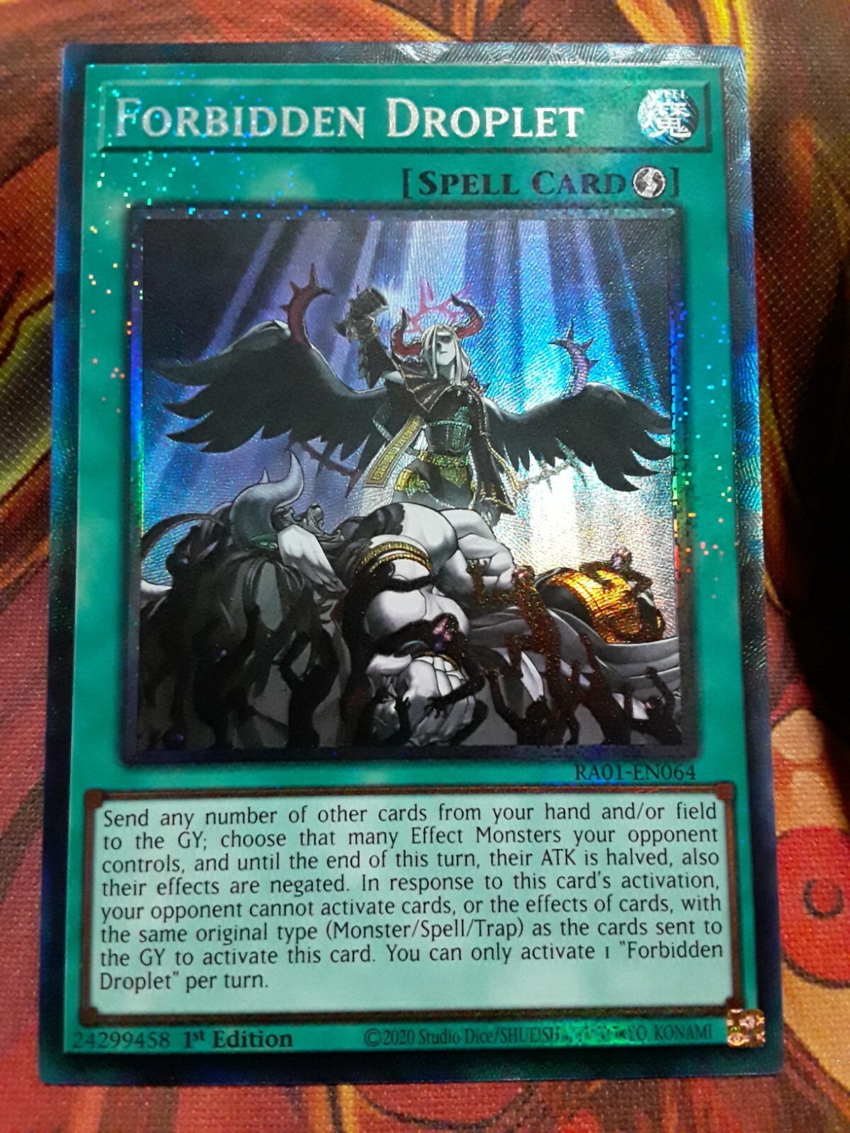 Yugioh Forbidden Droplet Prismatic Collector's Rare RA01-EN064 1st NM ...