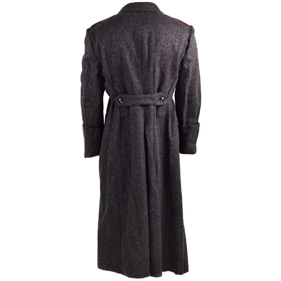 Grey Wool Trench Bulgarian long Coat Military Style Winters Warm ...