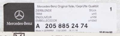 Mercedes-Benz Ornamental Molding Part Number - A2058852474 | eBay