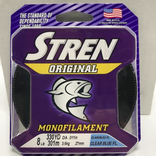 Stren Fishing Line 8lb Test Clear/Blue Fluorescent 330 Yards | eBay