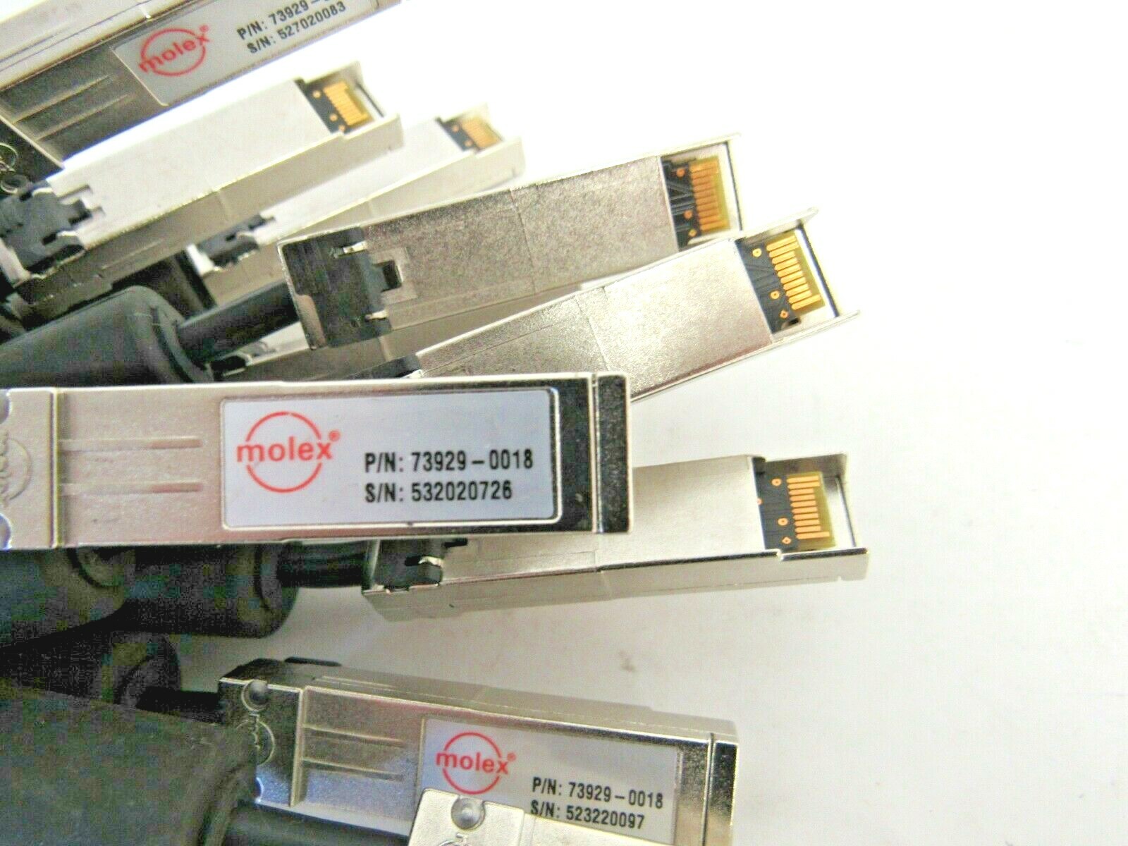 Molex 112-00045 NetApp 73929-0018 SFP to SFP Interconnect Cable Lot of ...