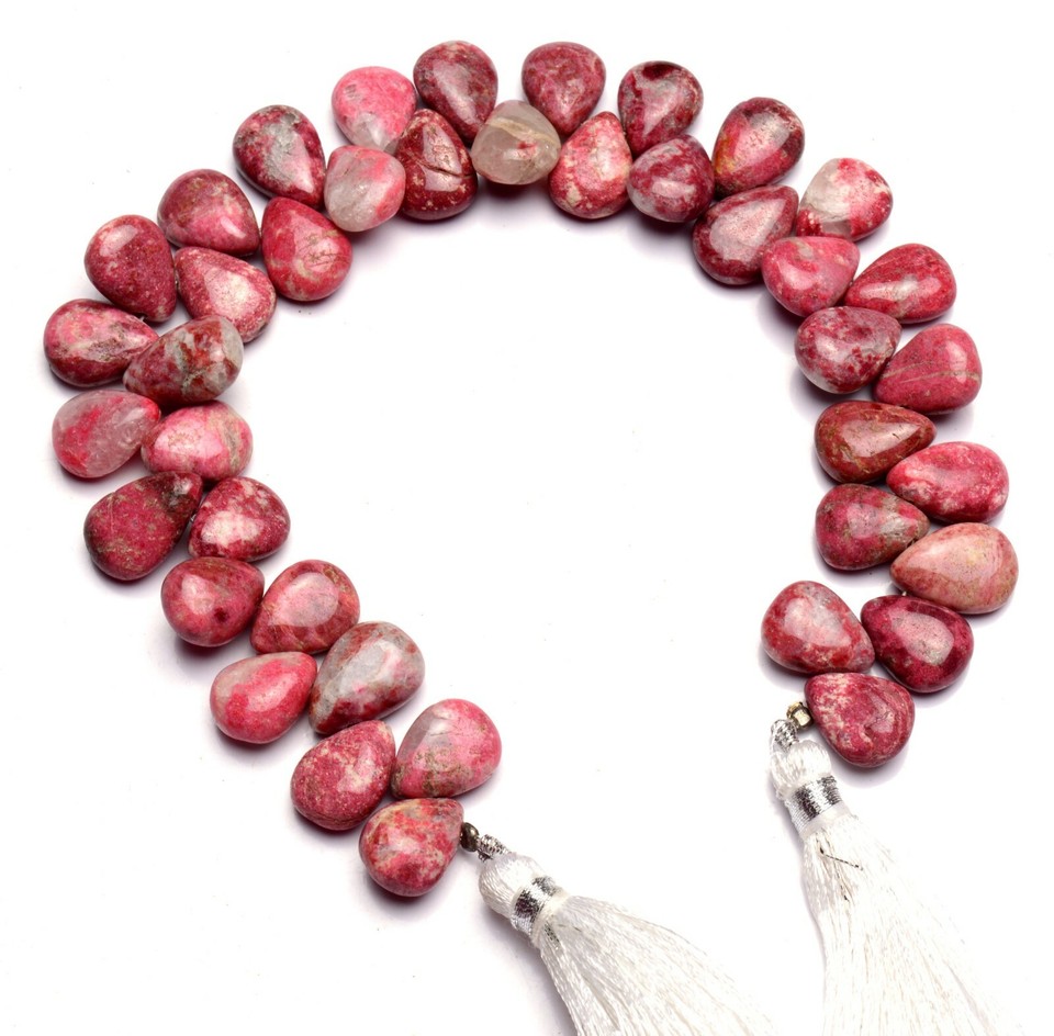Natural Gem Norway Thulite Smooth 12x9MM Approx Size Pear Beads 8 ...
