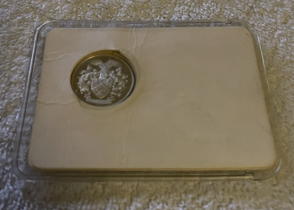 1976 Franklin Mint Collectors Society Silver Member Coin On Card, Blank ...