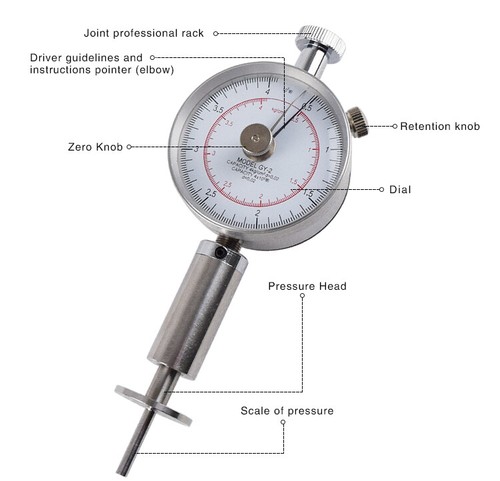 Fruit Penetrometer Hardness Meter Sclerometer for Strawberries Bananas ...