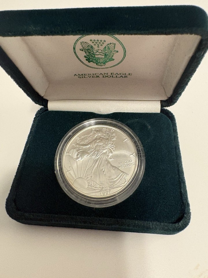 1997 P American Silver Eagle Proof Dollar Coin 1oz .999 Fine Silver ...
