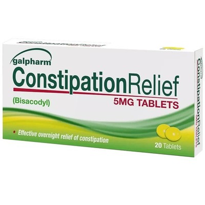 Galpharm Bisacodyl Constipation Relief Tablets 5mg Laxative Entrolax ...