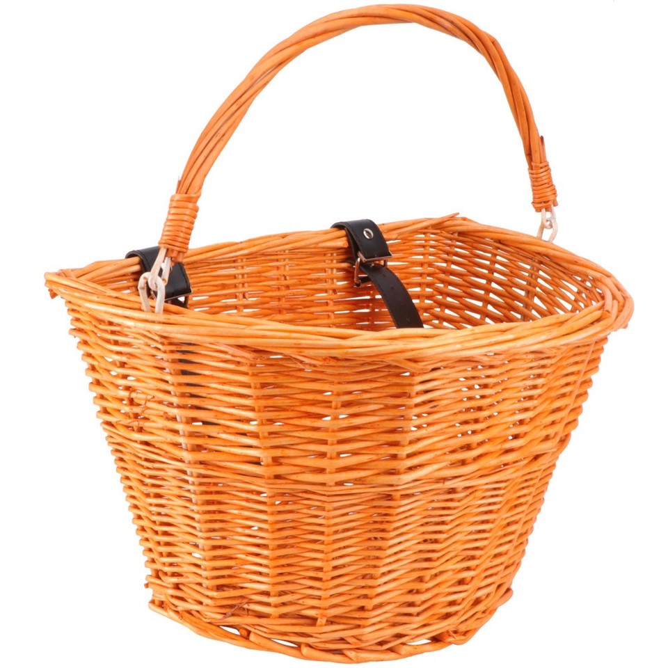 Bucket Electric Car Front Rattan Basket Wicker Food Basket Children ...