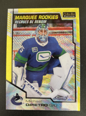 2020-21 O-Pee-Chee Platinum Neon Yellow Surge Michael DiPietro #172 ...