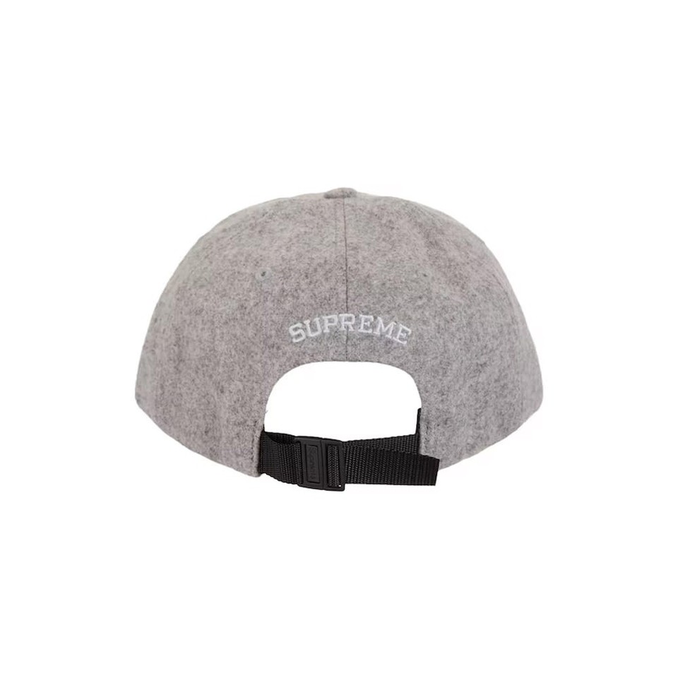 Supreme Waxed Wool 6-Panel Logo Hat Cap Grey FW22 | eBay