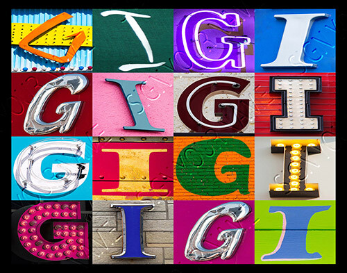 GIGI Name Poster featuring photos of actual sign letters | eBay