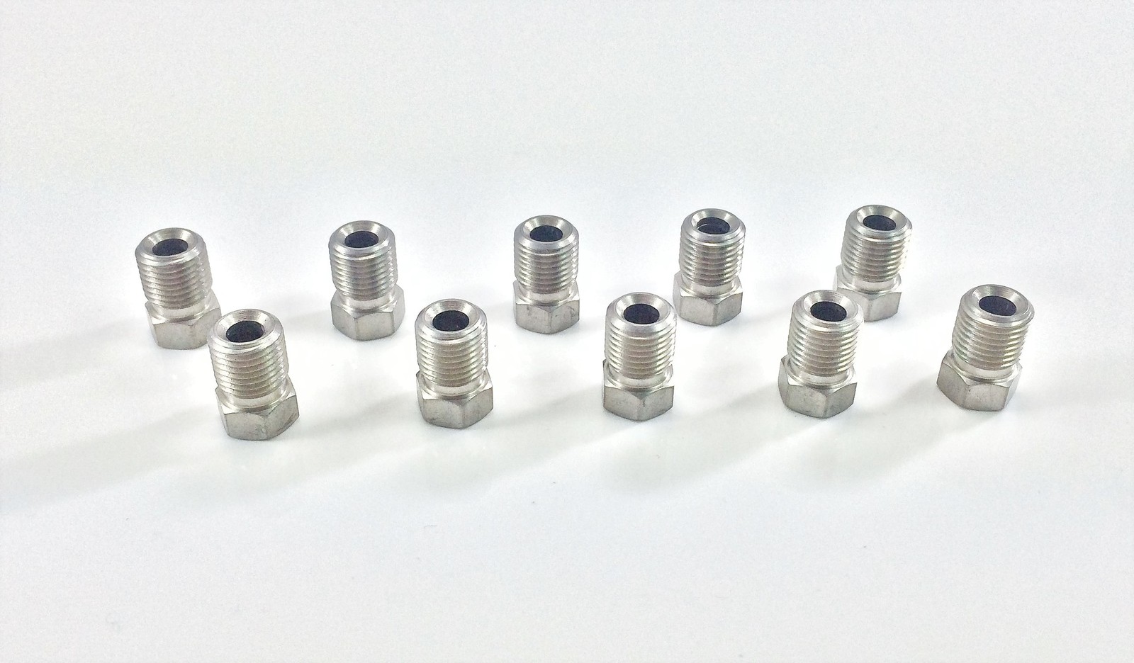 Stainless Metric Brake Line Invert Flare Nuts for 3/16" Tube. 10 x 1 mm ...