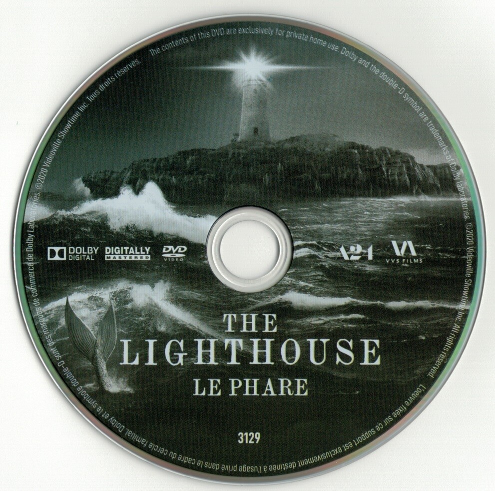 The Lighthouse (DVD disc) 2019 Willem Dafoe, Robert Pattinson ...