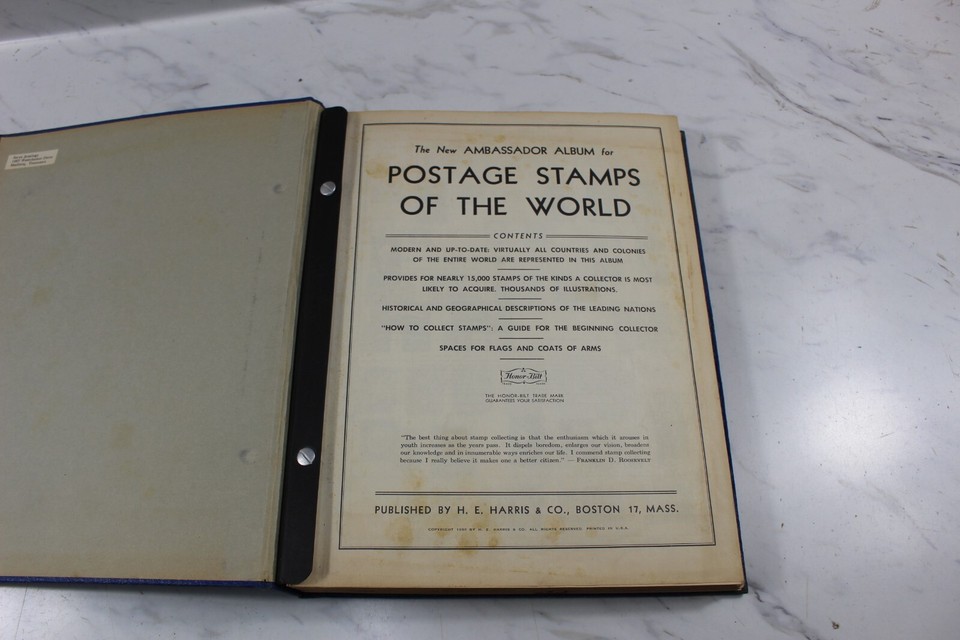 The Ambassador Album Book Postage Stamps of the World 1957 Lots Of ...