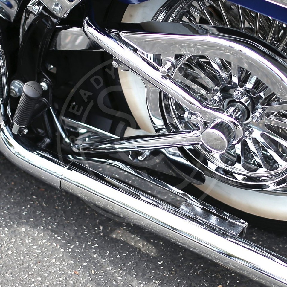 SHARKROAD 39'' Fishtail Pipes for Harley Softail with 1.75'' True Dual ...