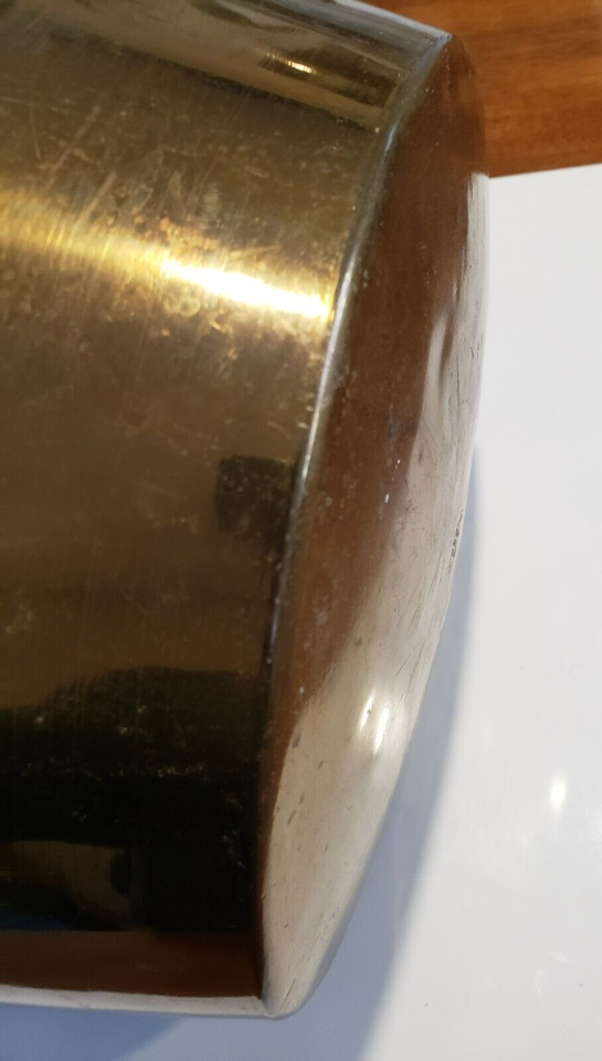 Antique 8.5 in tall Round Bottom Brass Pail Bucket Late 1800's ...