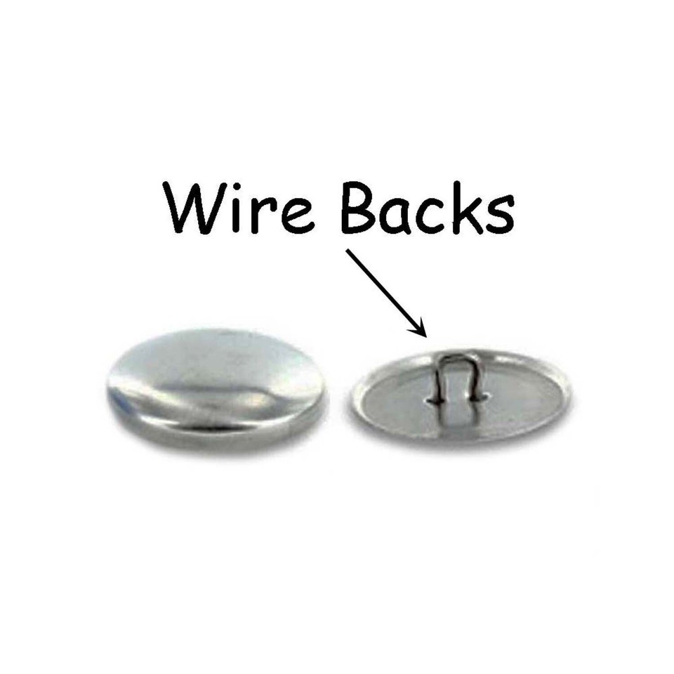 Cover Buttons / Covered Buttons - Flat Back / Wire Back - Choose Size ...