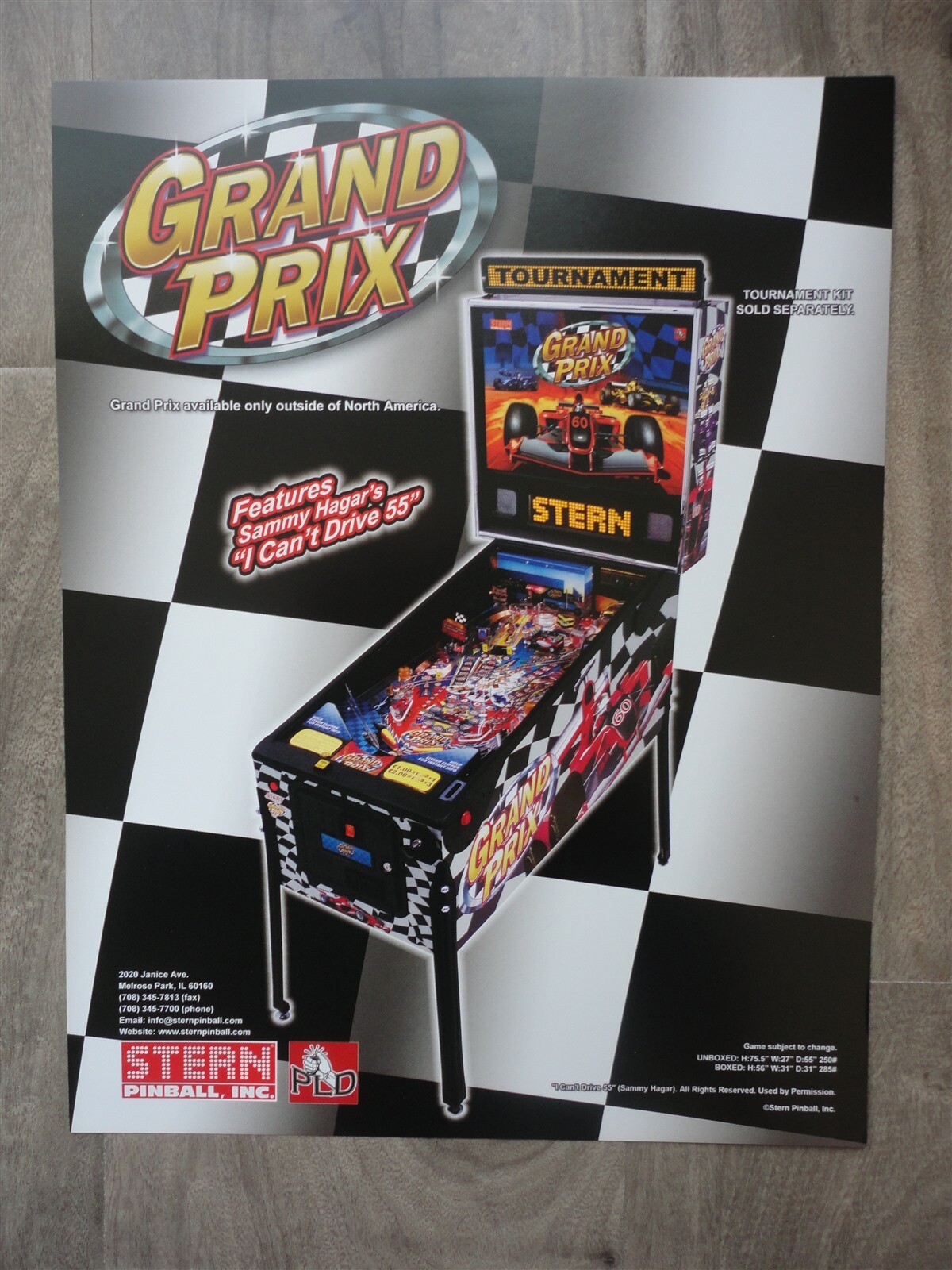 Grand Prix Pinball Machine Flyer Original Stern | eBay