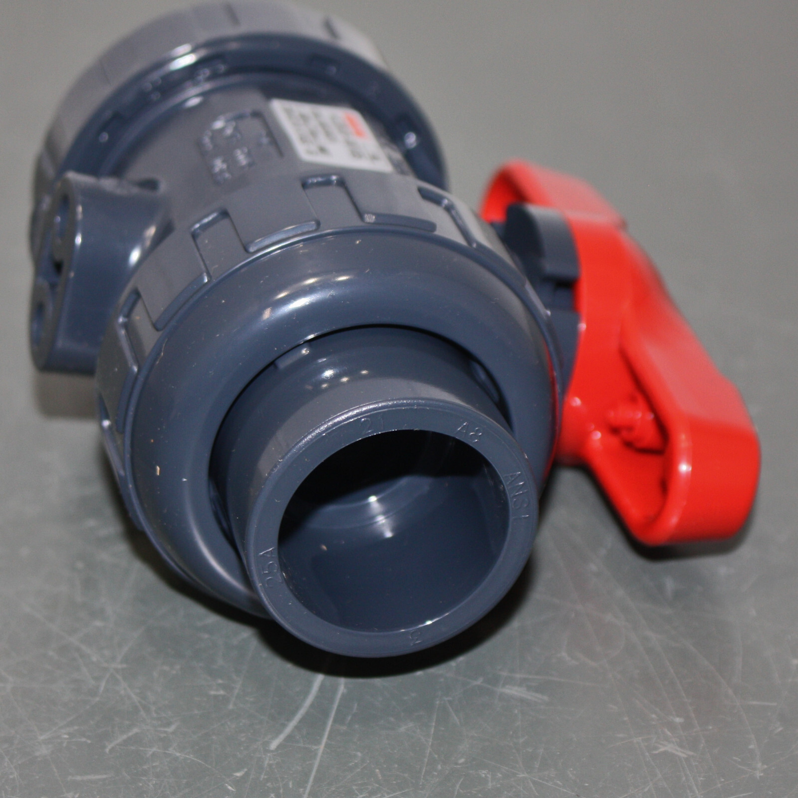 Asahi Inline Ball Valve 1605010, 1" Socket x Socket, 2-Way, PVC, Double ...