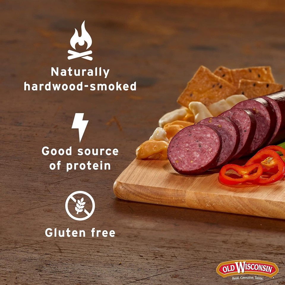 Old Wisconsin Premium Summer Sausage,100% Natural Meat,8 Ounce(Select ...