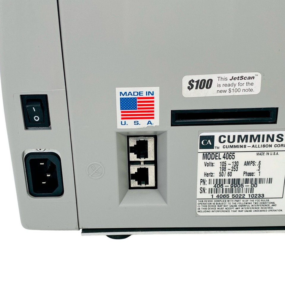 Cummins Jetscan Currency Counter Model 4065 Fully Reconditioned Fast ...