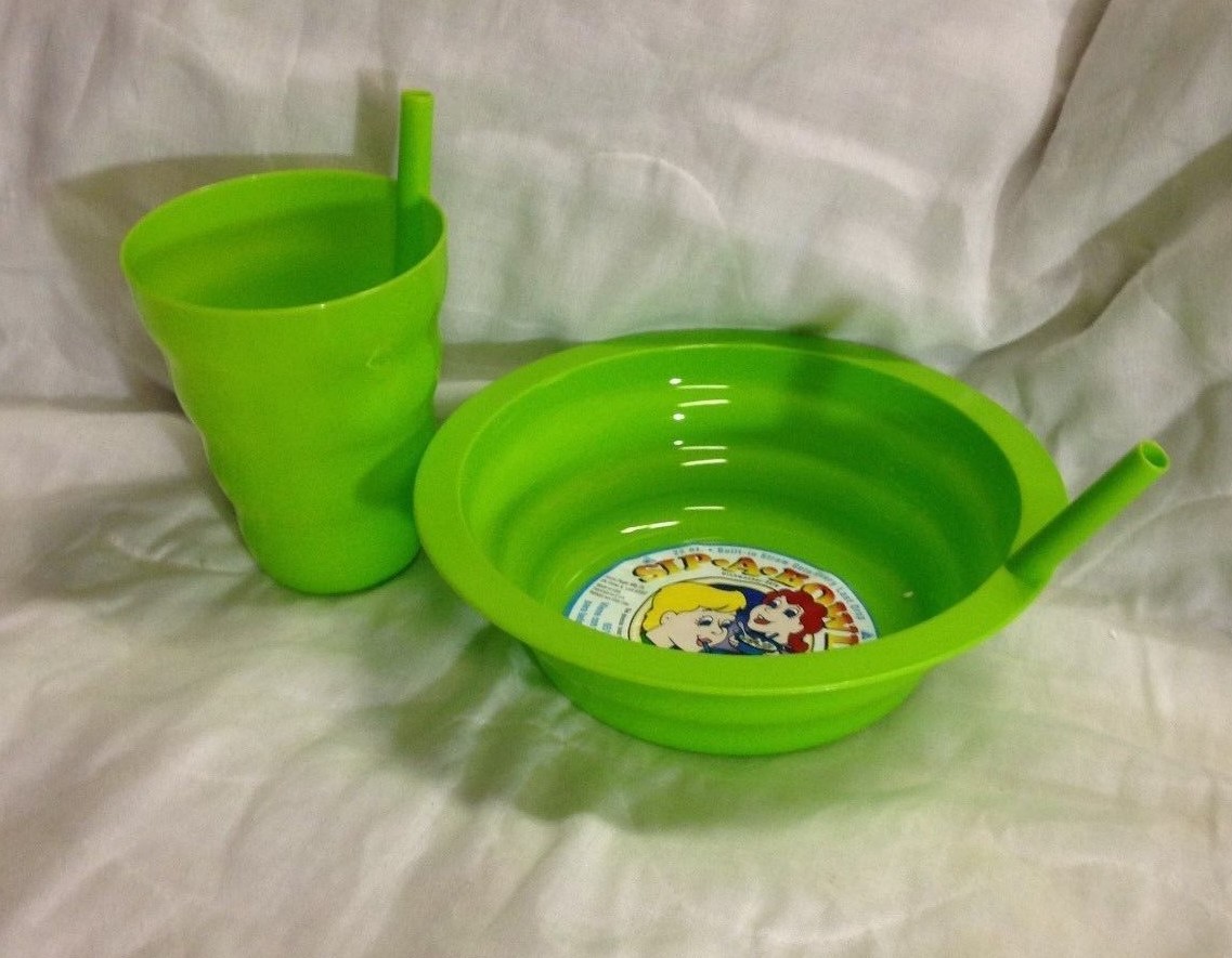 Sip-A-Bowl or Cup Built in straw BPA Free Dishwasher Safe Made In USA 4 ...