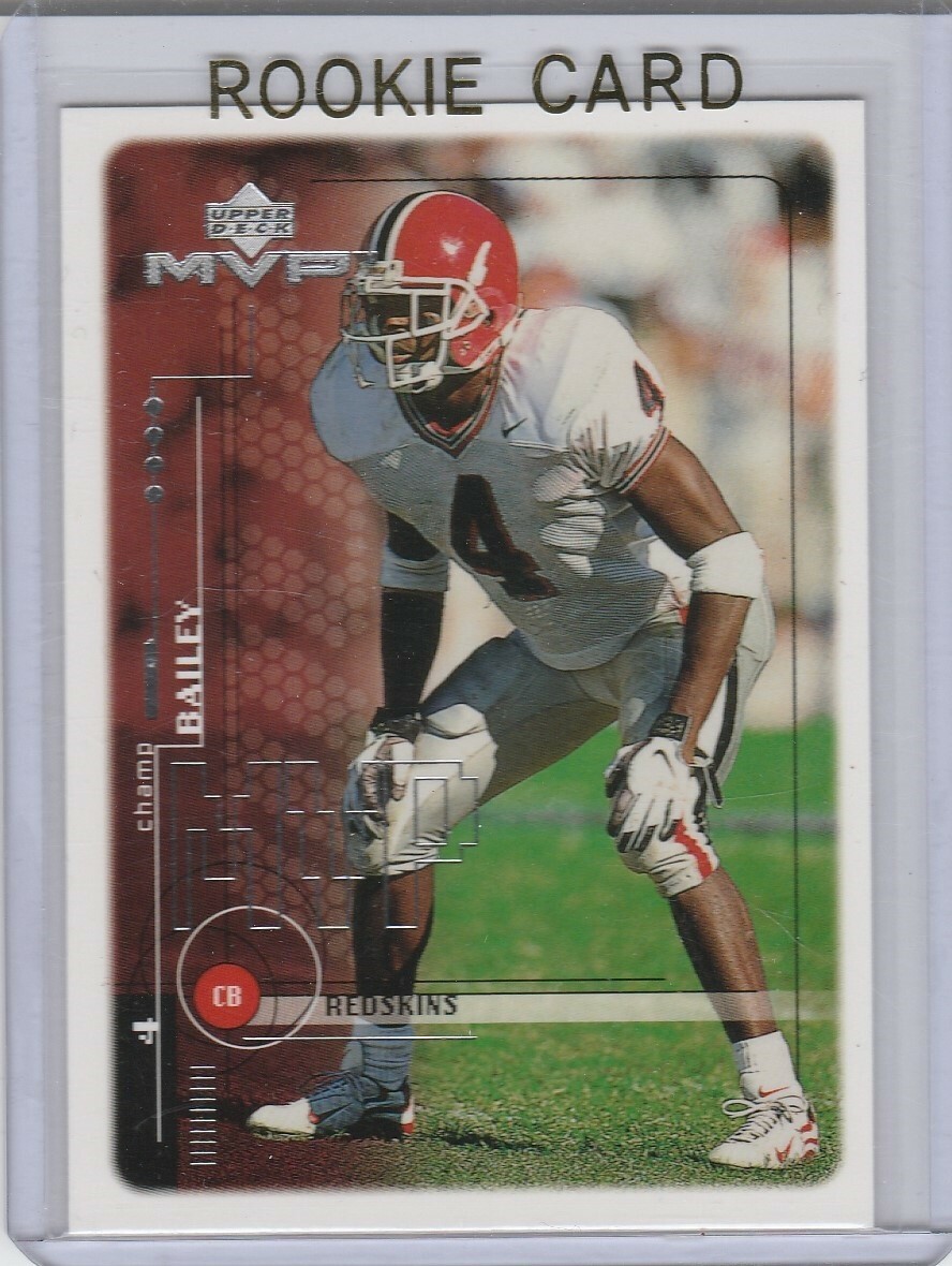 CHAMP BAILEY ROOKIE CARD Football Washington Redskins Upper Deck MVY RC ...