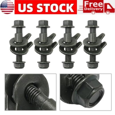 4Pcs 15mm Rear Wheels Alignment Cam Bolt Kit Steel Four Wheel Rear ...
