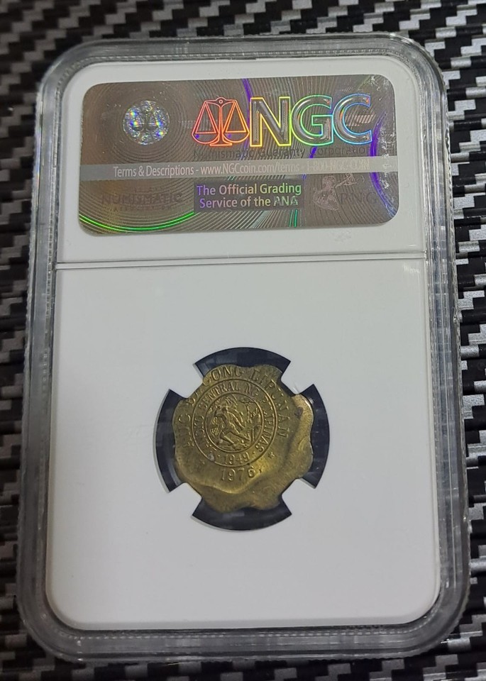 1976 Philippines 5C Mint Error NGC MS 62 - Struck 15% Off Center ...