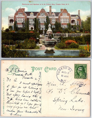 Residence Gardens H M Tilford Tuxedo Park NY Postcard | eBay