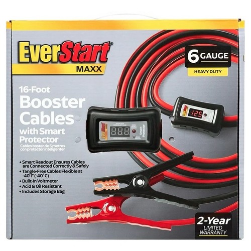 Everstart maxx 16 foot booster cables with smart protector 6 gauge heavy duty | eBay