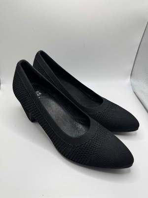 Eileen Fisher Shoes Womens 8 Kiss Textured Stretch Knit Pumps Black ...