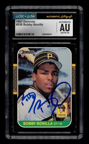 1987 Donruss Set-Break #558 Bobby Bonilla Rookie Auto CGC AUTHENTIC ...