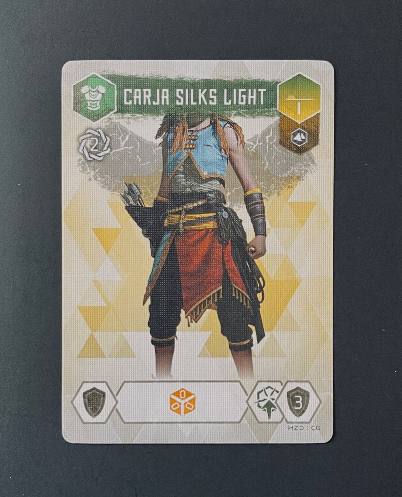Horizon Zero Dawn Board Game | Carja Silks Light, Level 1 Merchant Card ...