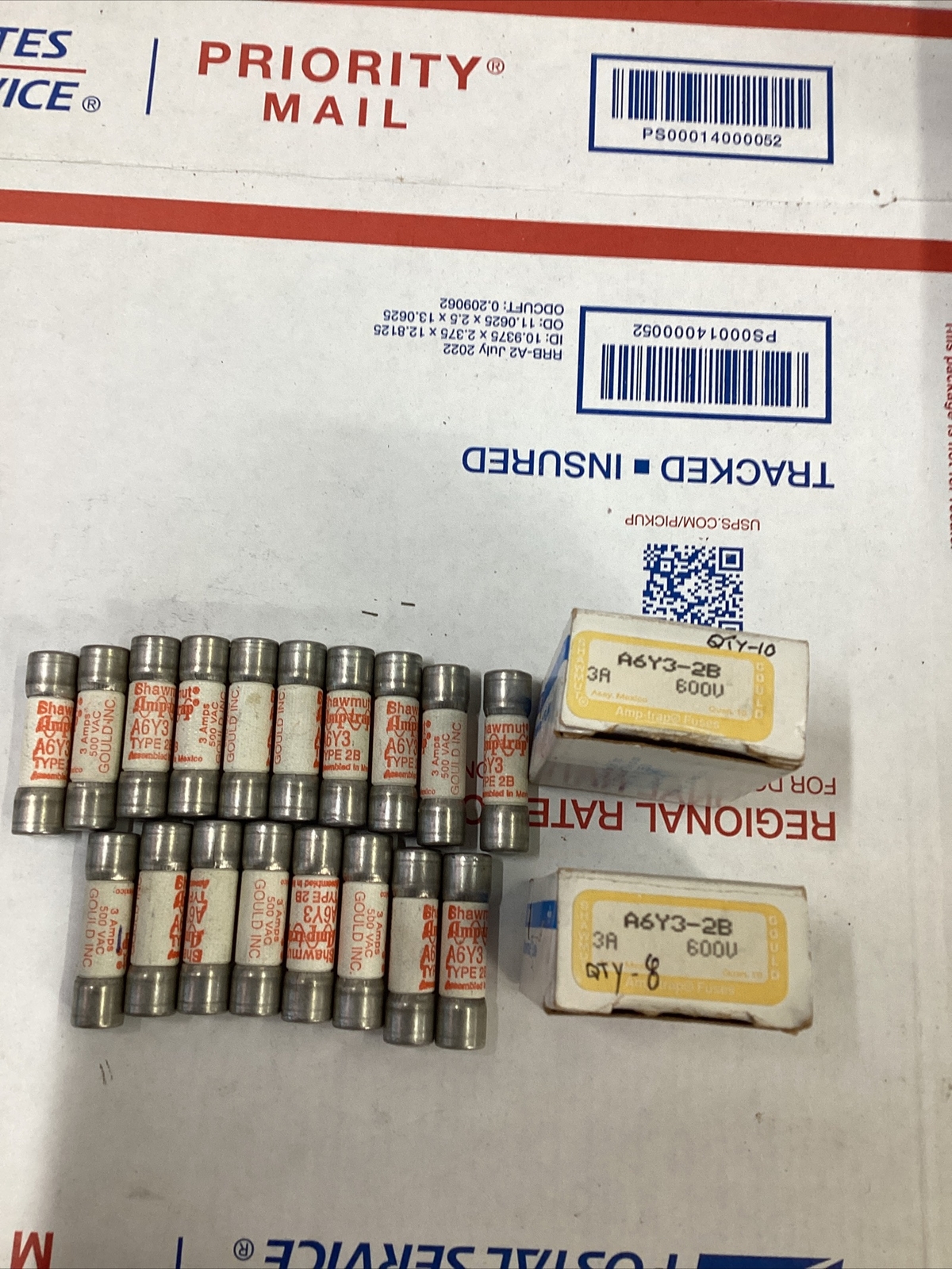 (1 lot of 18 fuses) Shawmut A6Y3, Type-2B 3 AMP, 600 VOLT TYPE 2B ED4U | eBay