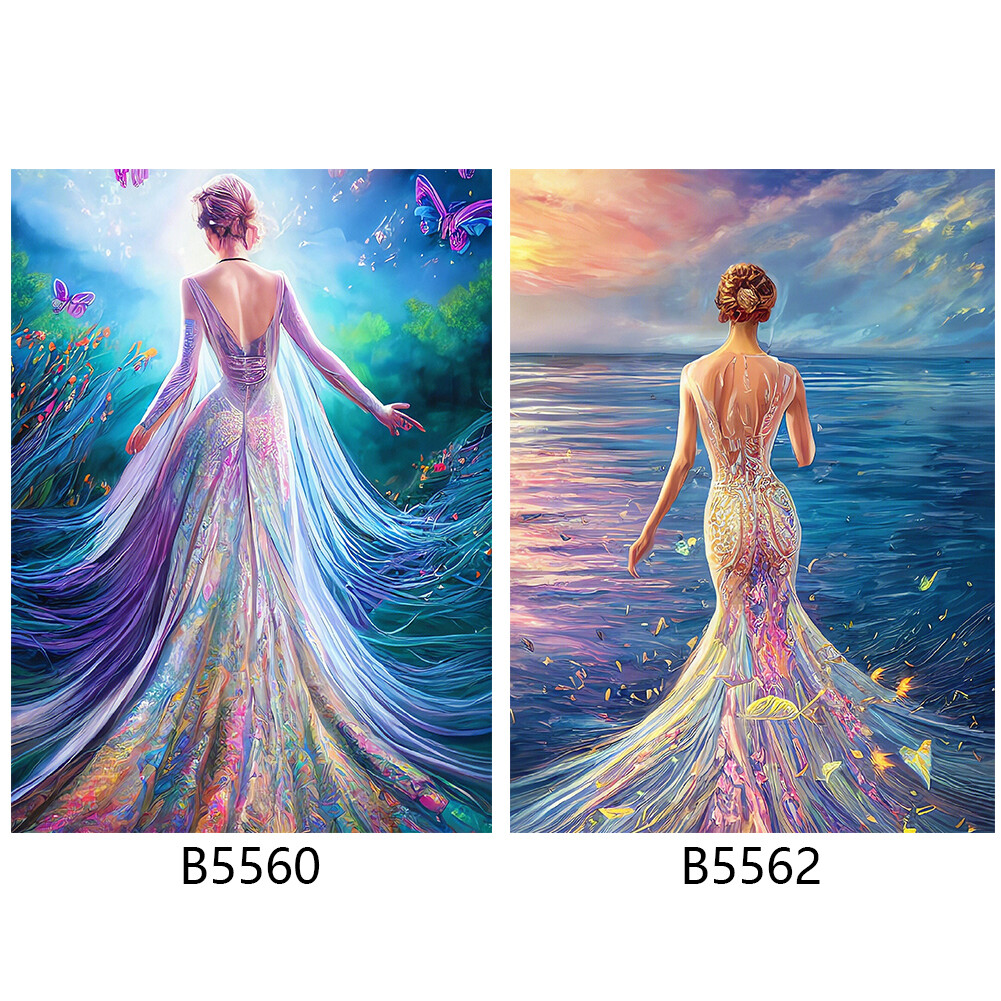 The Mermaid Princess 5D DIY Diamond Painting Kits Full Round Drill Wall ...