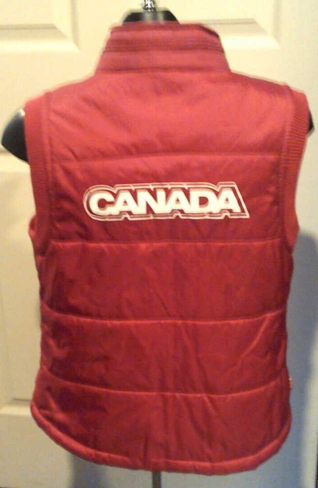 HBC Hudsons Bay Team Canada Red Winter Vest '06 Olympic Ladies M | eBay