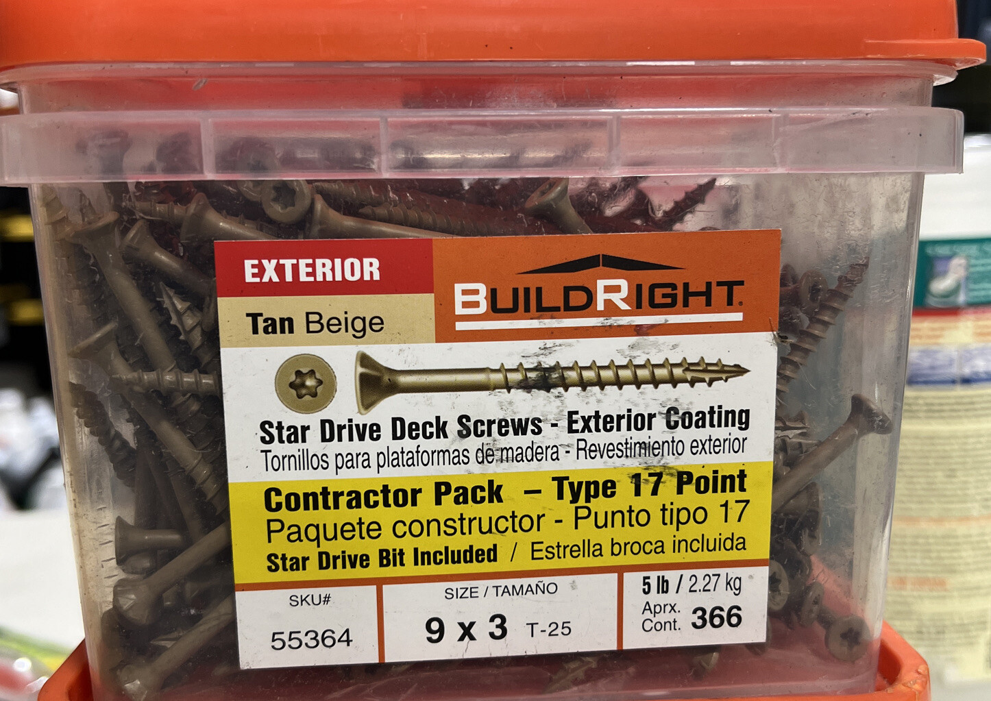 BuildRight Exterior Tan/Beige Star Deck Screw 9x3 5lb (apx 366) | eBay