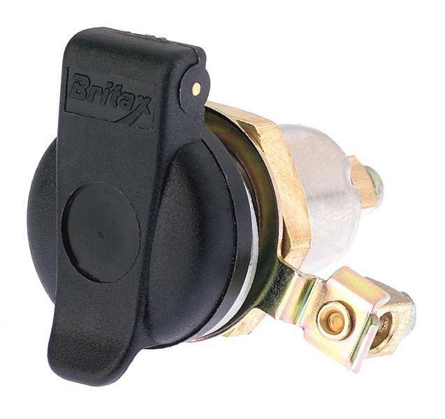 Britax Single Pole DIN Socket 12v or 24v for Van/tractor Flashing ...