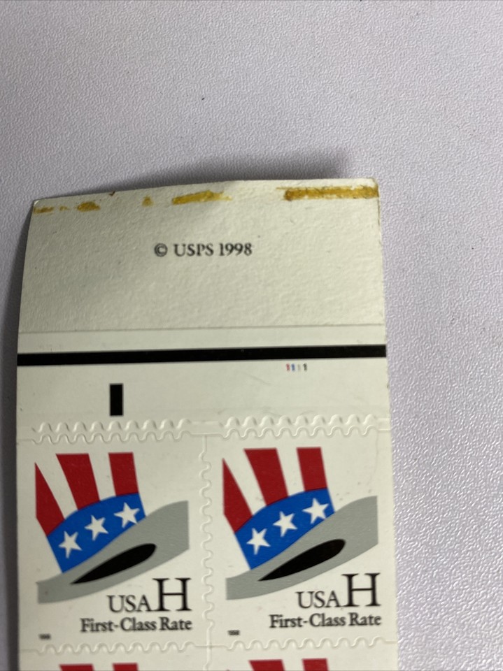 Scott # 3269-USA "H" First Class Rate - Booklet of (8) USA "H" Stamps ...