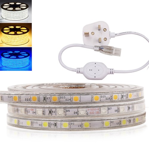 LED Strip 220V 240V 5050 SMD IP67 Waterproof Tape Lights Rope Blue ...