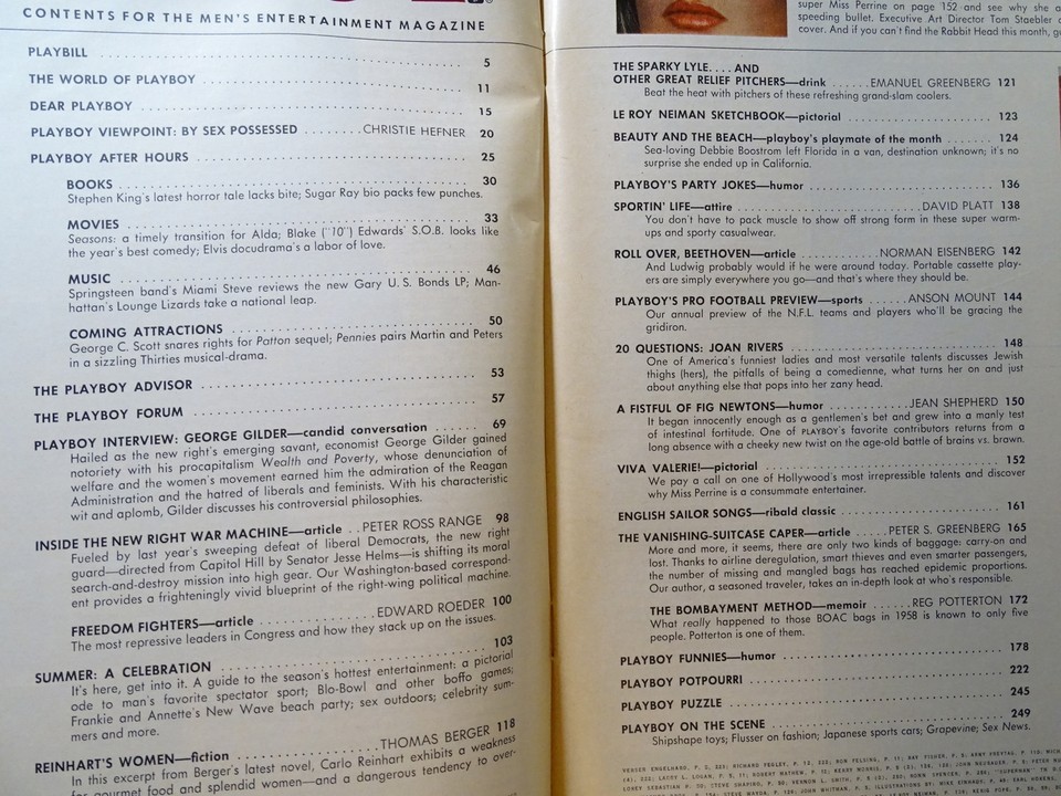 Original Playboy Magazine August 1981 Valerie Perrine Debbie Boostrom ...